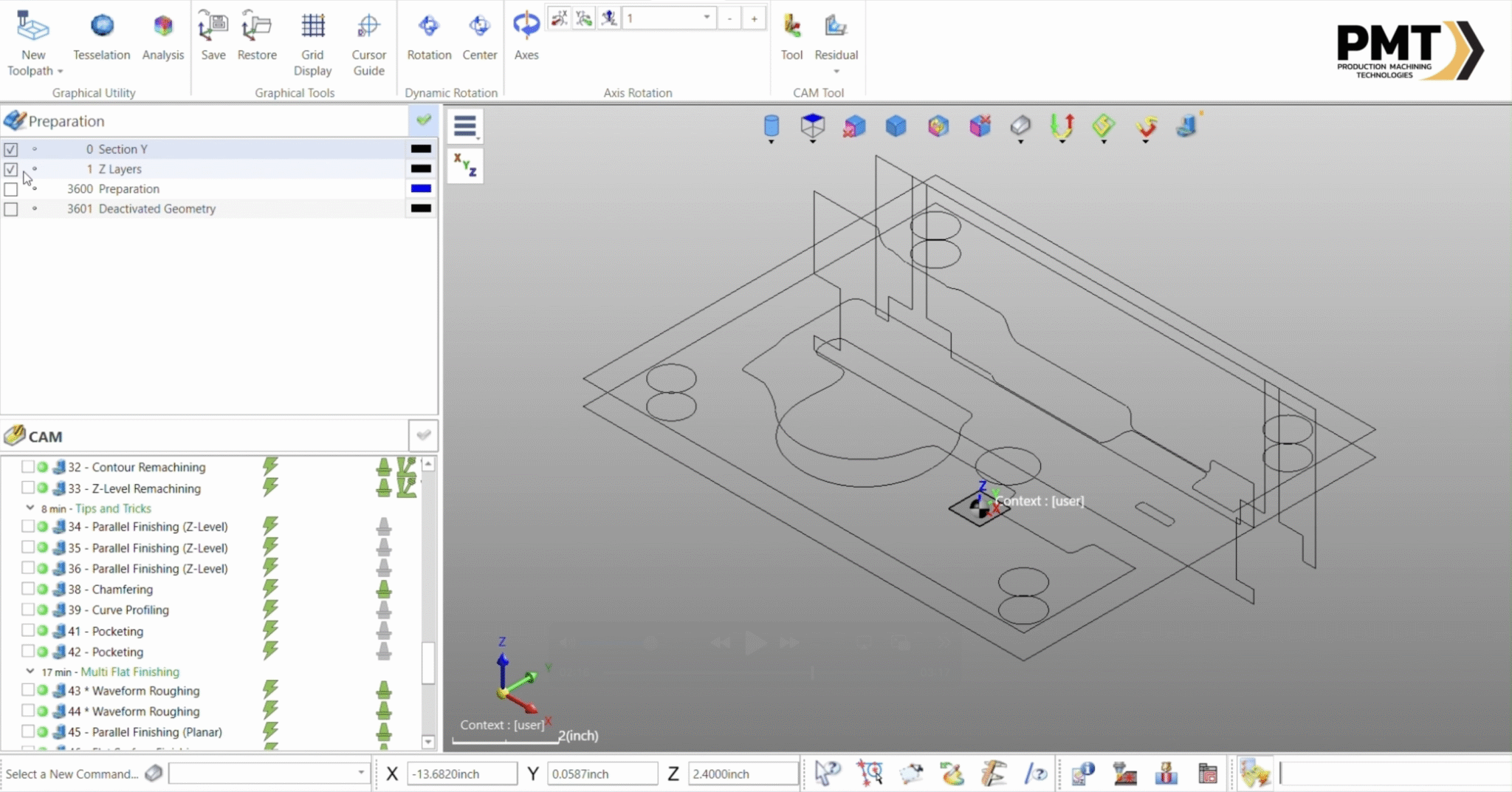 Using the Sections Tool in WORKNC Analysis