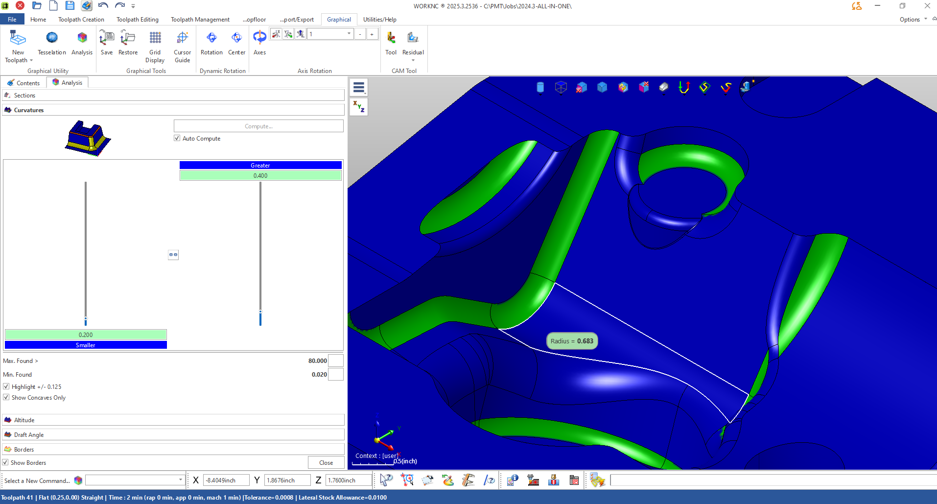 WORKNC Analysis: Understanding the Curvature Tool for Smarter Machining
